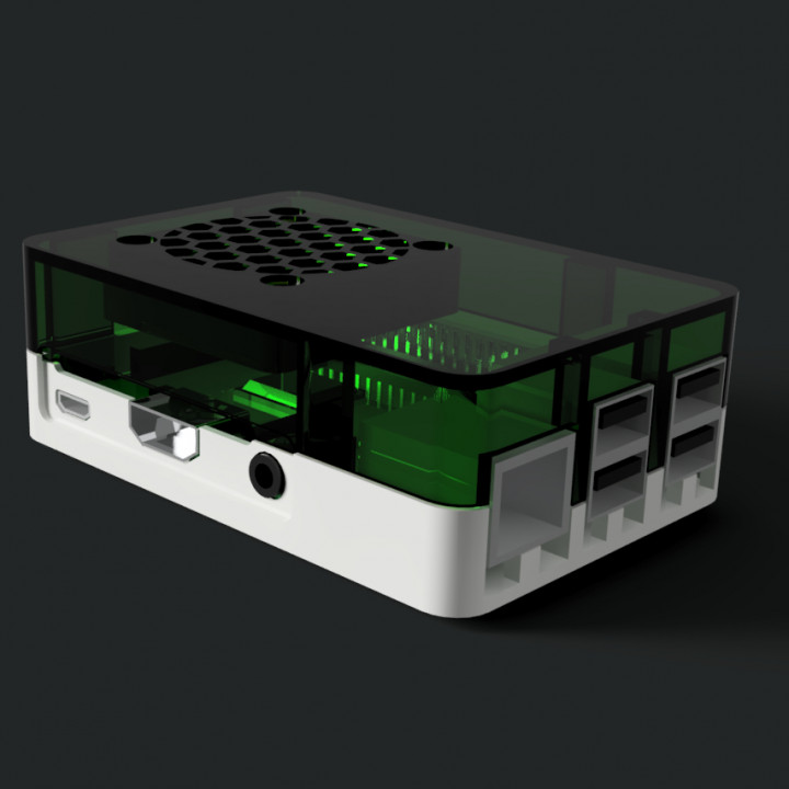 3D Printable Raspberry 3 (B, B+) case with optional 30/40mm fan mount ...