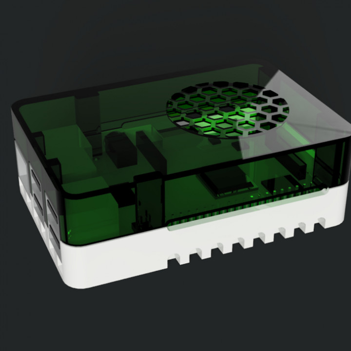 3D Printable Raspberry 3 (B, B+) case with optional 30/40mm fan mount ...