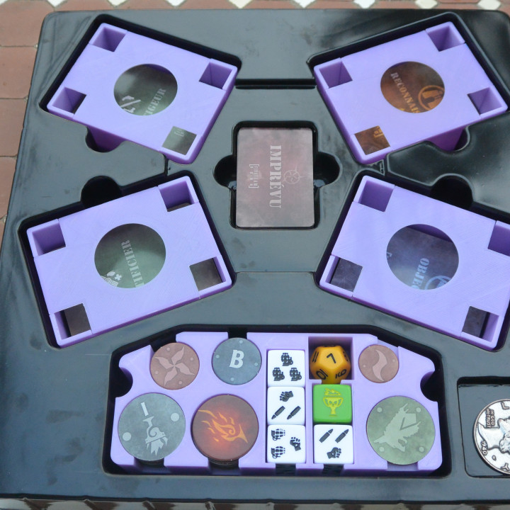 3D Printable Fireteam Zero tokens & Dices insert by LELODEY