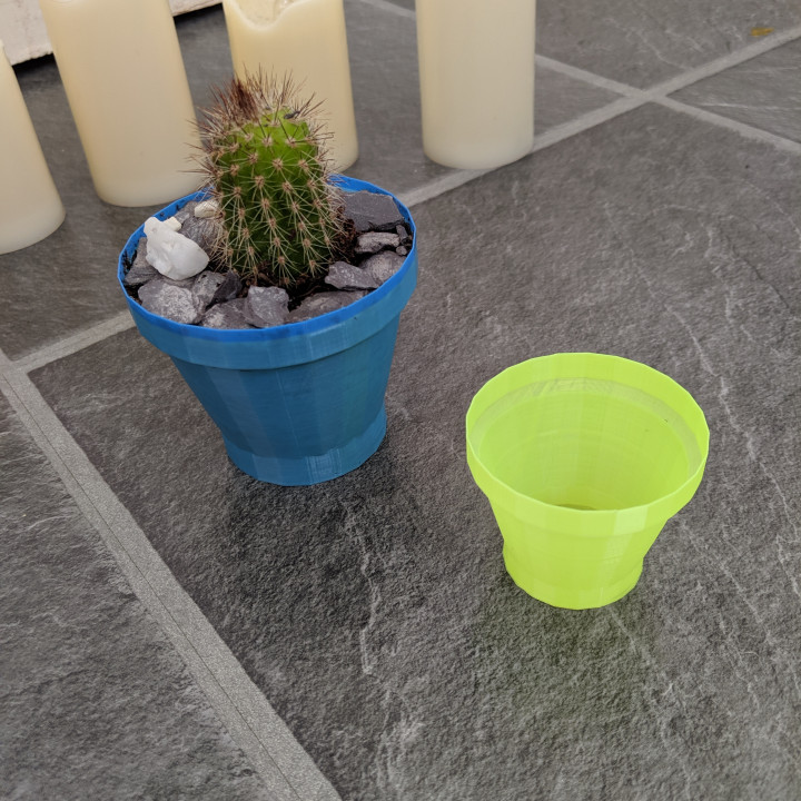 3D Printable generic cactus plant pot by Tin Bot