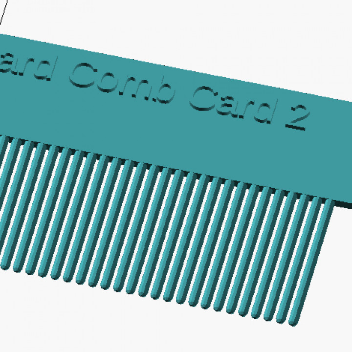3D Printable Beard Comb Card by Jean-Philippe Carel
