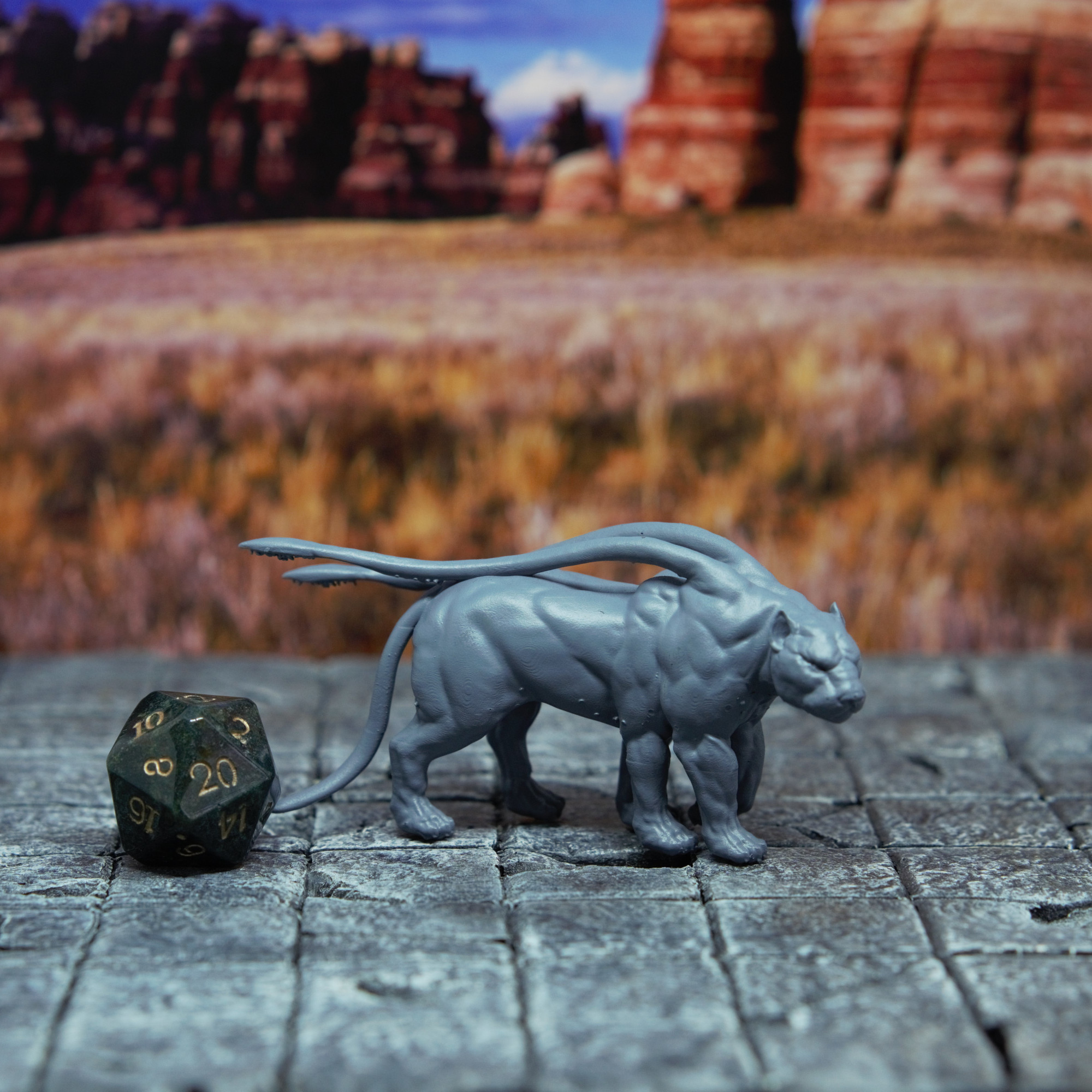 3D Printable Displacer Beast - Tabletop Miniature by Yasashii Kyojin Studio