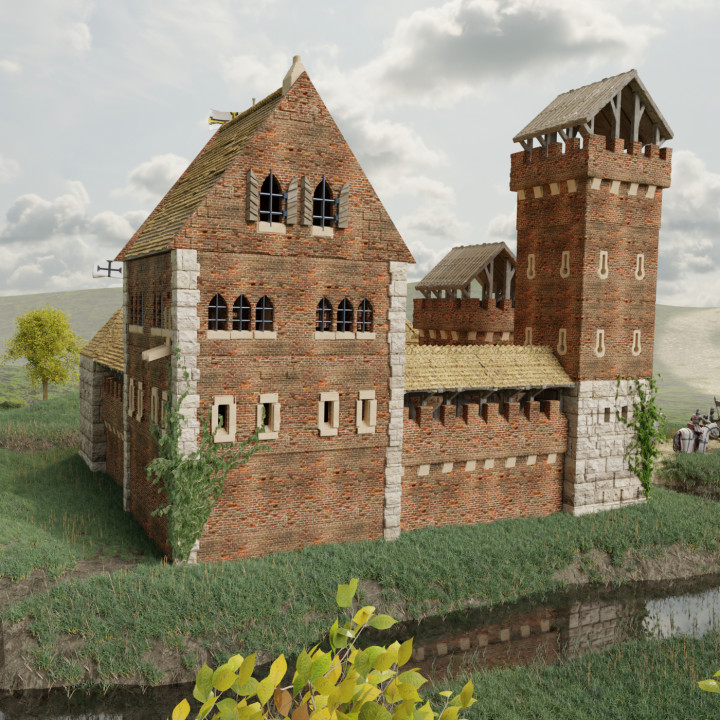 3D Printable Small Medieval Castle by Alf Scherer