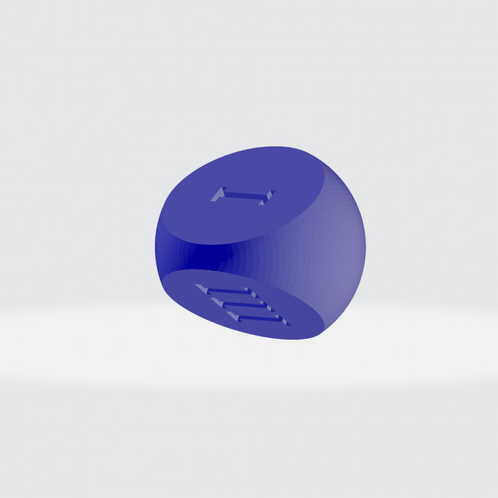 3D Printable 3D4KIDS Exercise: 3 Sided Dice by 3D4KIDS Project