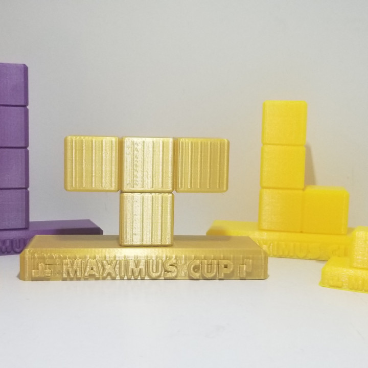 3D Printable Tetris Trophies (all 7 pieces) - Maximus Cup Tetris 99 ...