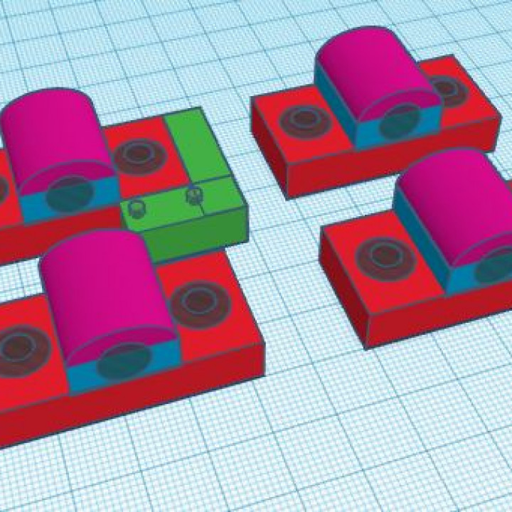 3D Printable Anet A8 Plus Y-Rod Bracket Set by Mac