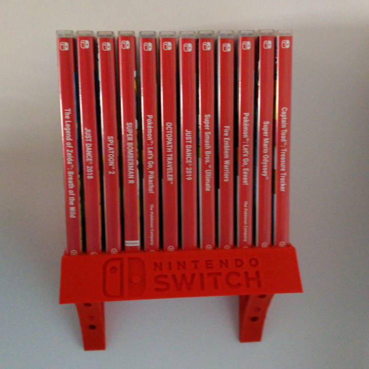 3D Printable Nintendo Switch Game Case Wall Stand by Salvador