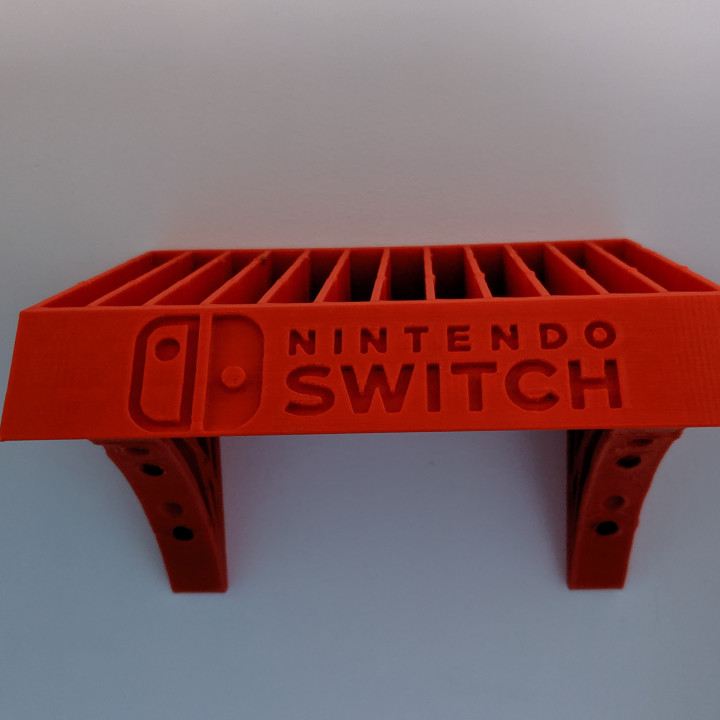 3D Printable Nintendo Switch Game Case Wall Stand by Salvador