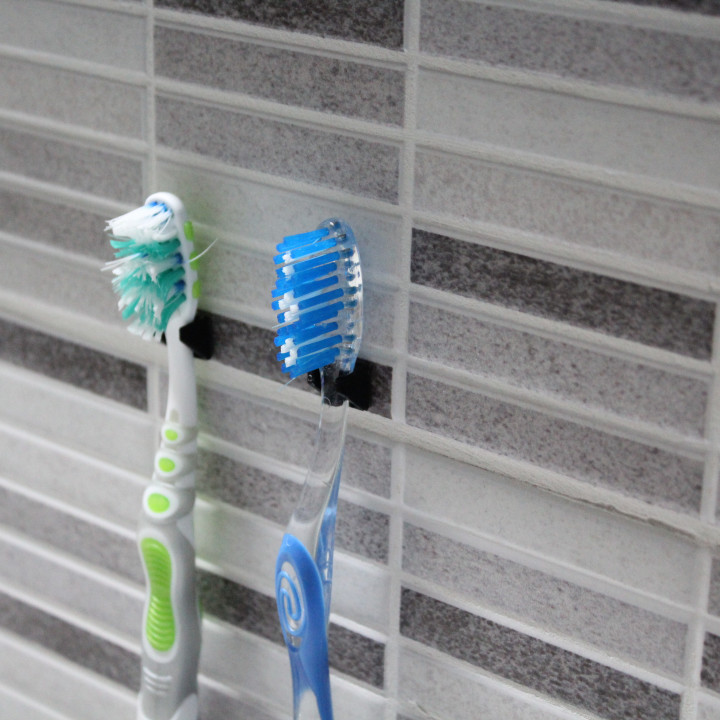 3D Printable Minimalist Toothbrush and Razor Holders by Two Thingies