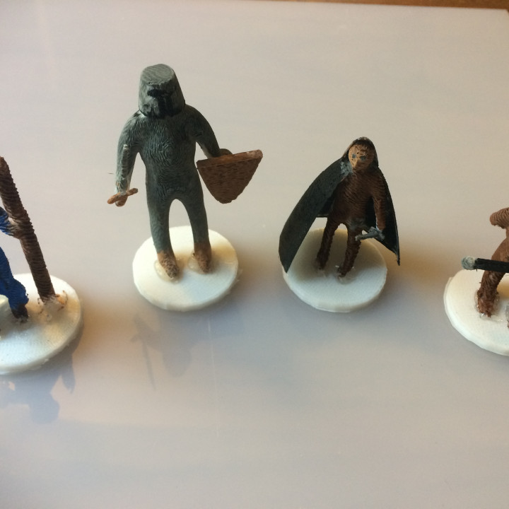 3D Printable Adventurer Minis for Labyrinth by David Sipos