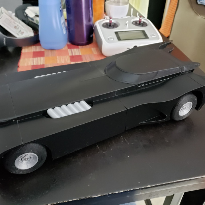 3D Printable Batmobile body and rims for OpenRCF1 by Dsk