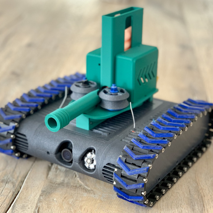 3D Printable Nerf Dart Launcher for the FPV-Rover by Markus Purtz