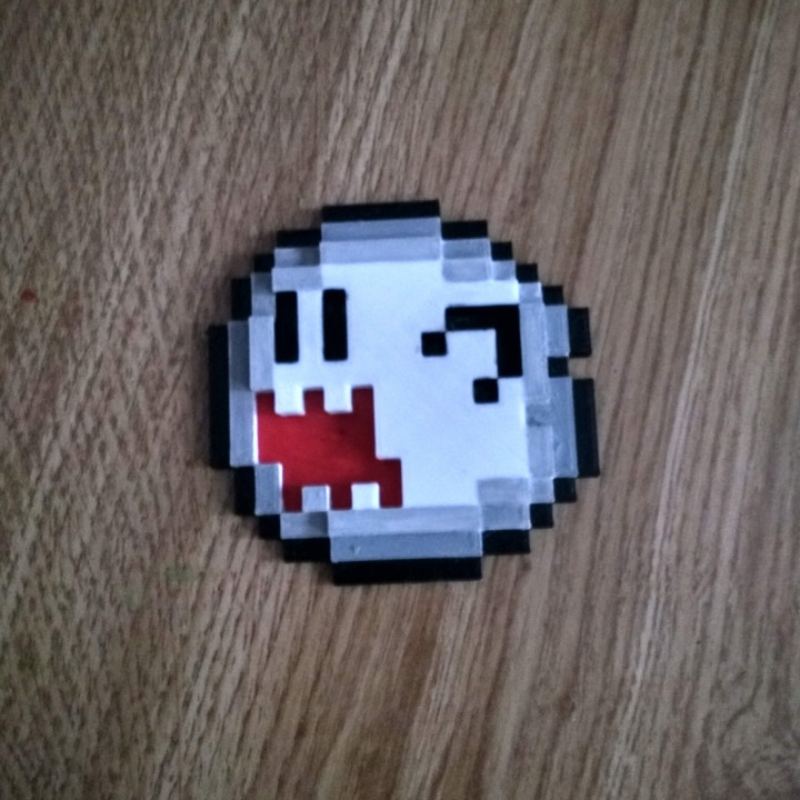 3D Printable Pixel Boo by Louis-marie David