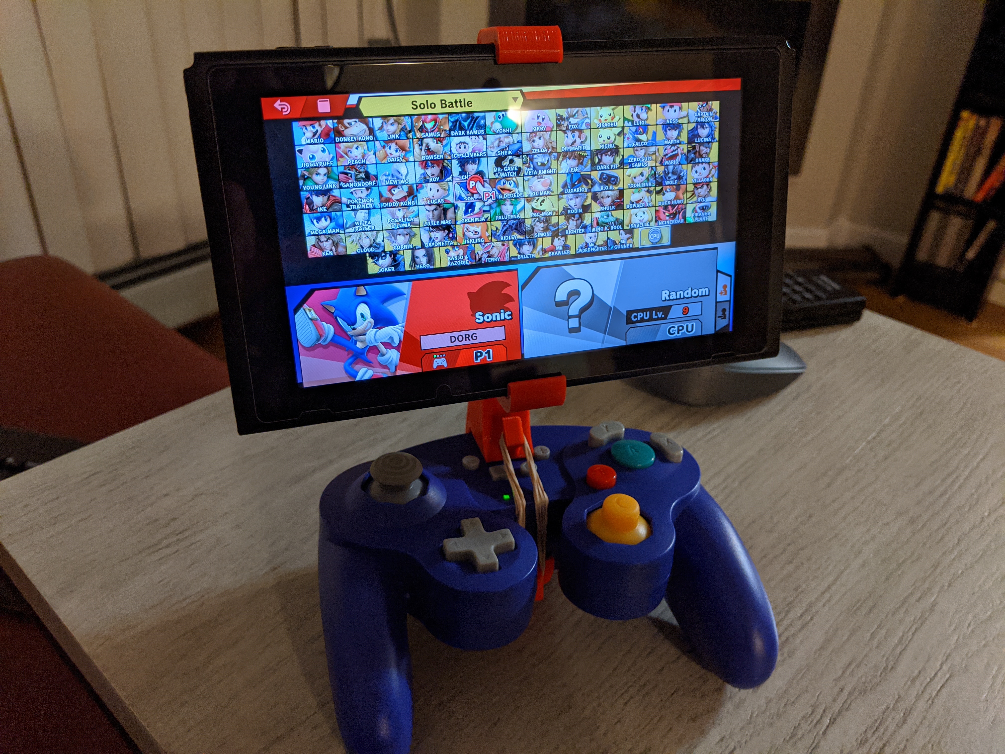 Impresión 3D de Adjustable Gamecube & Pro controller Nintendo Switch Mount de dorg