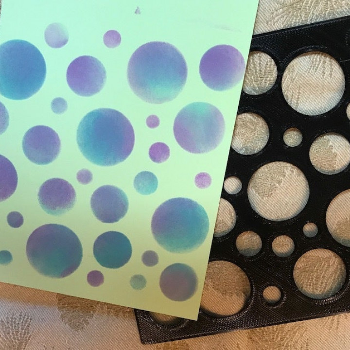 3D Printable Stencil - Circles! by Mike