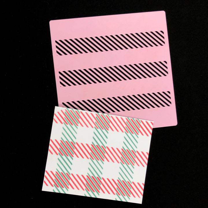 3D Printable Stencil - Plaid! by Mike
