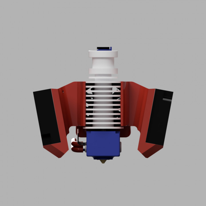 3D Printable E3D V6 Short Body Fan Duct by Gareth Price