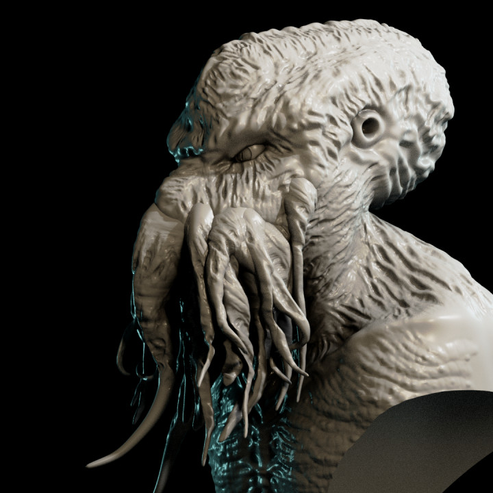 3D Printable Cthulhu half body by Andrea Crazer