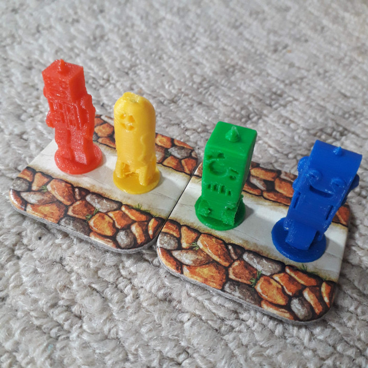 3D Printable Labyrinth Robot characters 4 piece set by Harry Lunt