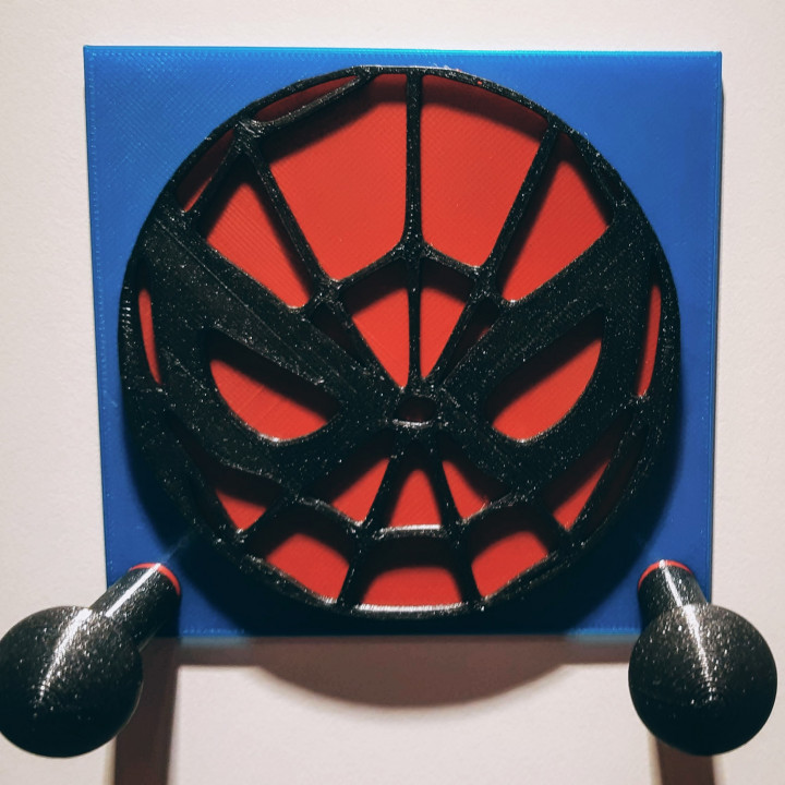 3D Printable Clothes hook for kids with Spiderman logo by Damian Nowok
