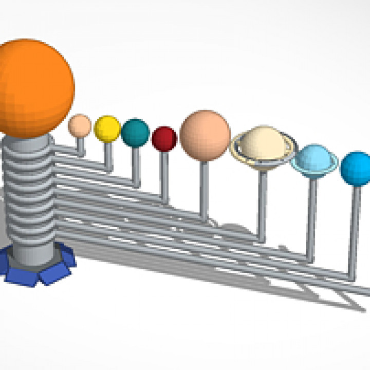 3D Printable 3D4KIDS exercise: The Solar System by 3D4KIDS Project