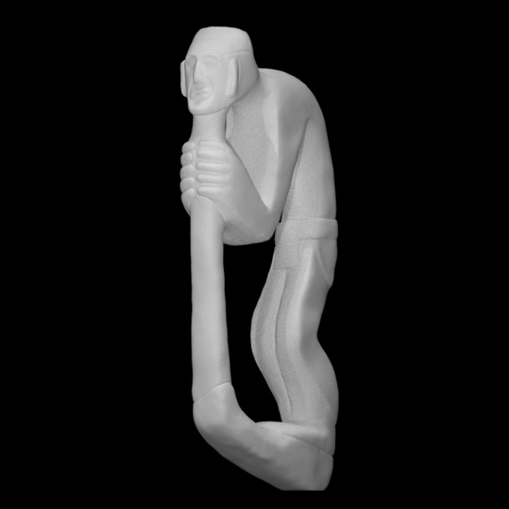 3D Printable Hunchback Leaning on Staff by Macaulay Honors College at CUNY