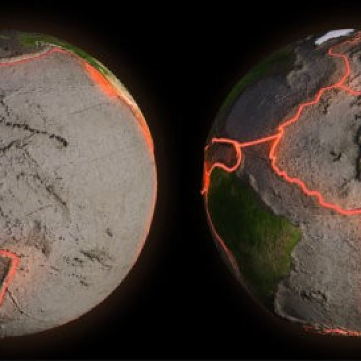 3D Printable 3D4KIDS exercise: The Globe - Lithospheric plates by ...