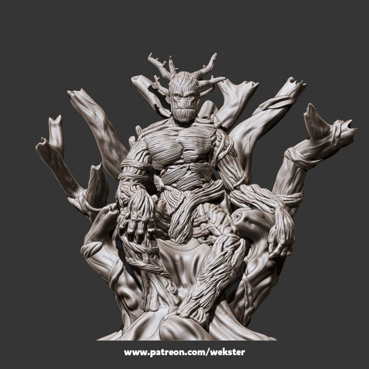 3D Printable Ent on the throne by Wekster