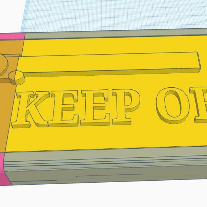 3D Printable Vernier Caliper Box KEEP OFF message sliding lid version ...