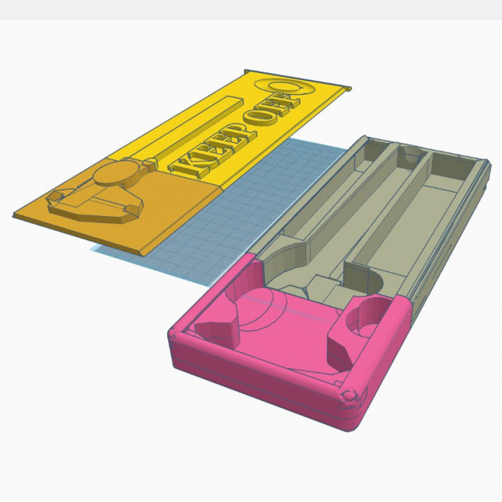 3D Printable Vernier Caliper Box KEEP OFF message sliding lid version ...