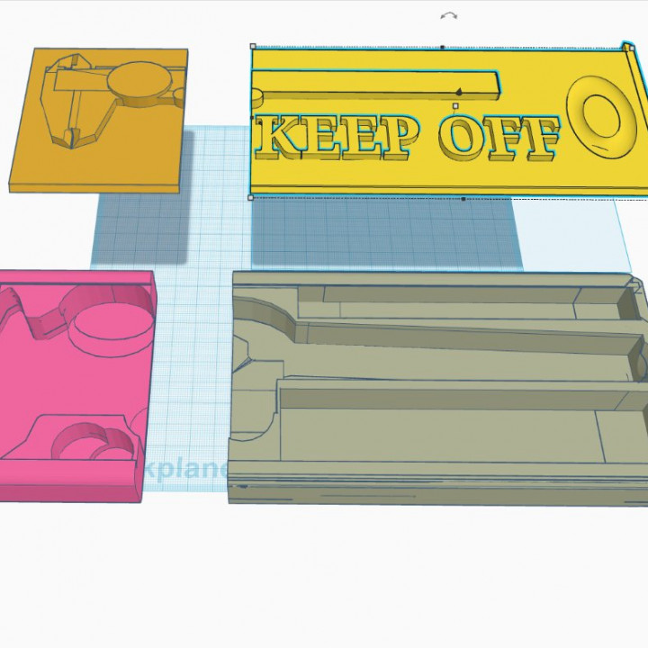 3D Printable Vernier Caliper Box KEEP OFF message sliding lid version ...