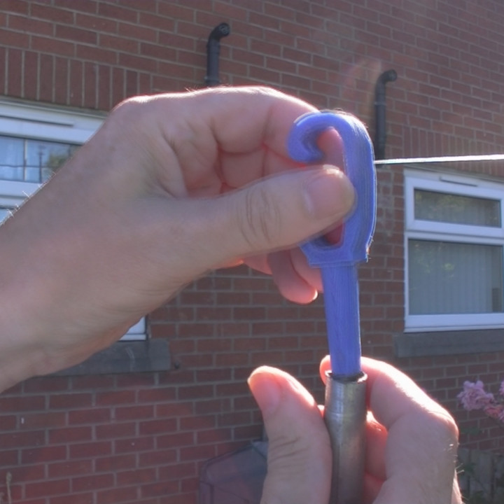 3D Printable Washing Line Pole Hook Replacement 3D Print by Billy Tail