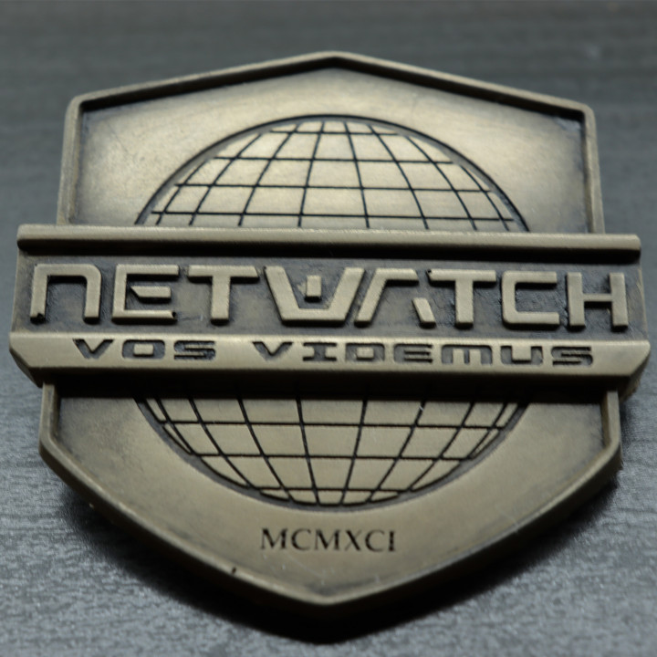3D Printable Cyberpunk 2077 - NetWatch Badge by Craig D