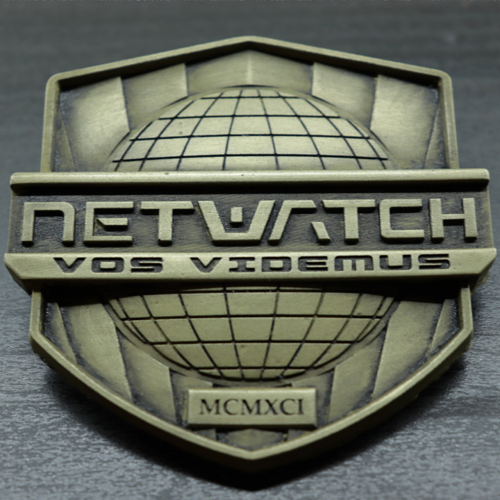3D Printable Cyberpunk 2077 - NetWatch Badge by Craig D