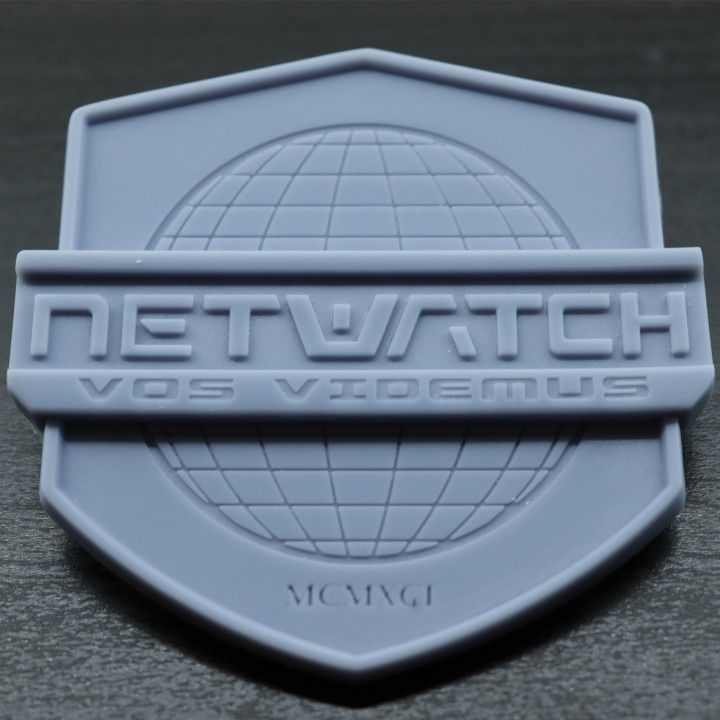 3D Printable Cyberpunk 2077 - NetWatch Badge by Craig D