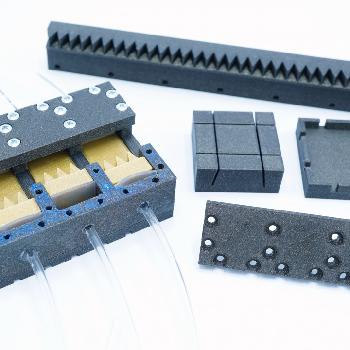 3D Printable T-84 Pneumatic linear stepper motor by Vincent Groenhuis