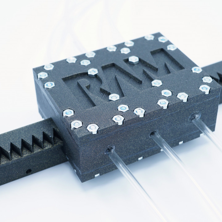 3D Printable T-84 Pneumatic linear stepper motor by Vincent Groenhuis