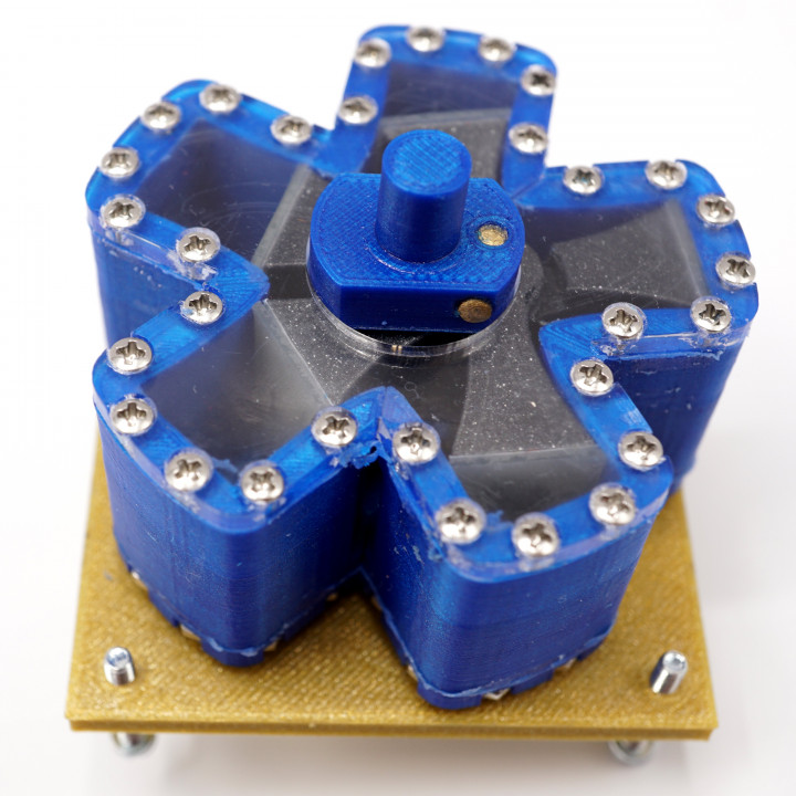 3D Printable R-66 Pneumatic rotary engine by Vincent Groenhuis