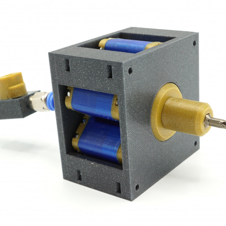 3D Printable R-66 Pneumatic rotary engine by Vincent Groenhuis