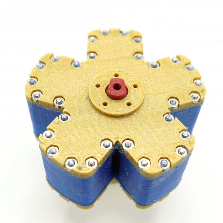 3D Printable R-66 Pneumatic rotary engine by Vincent Groenhuis