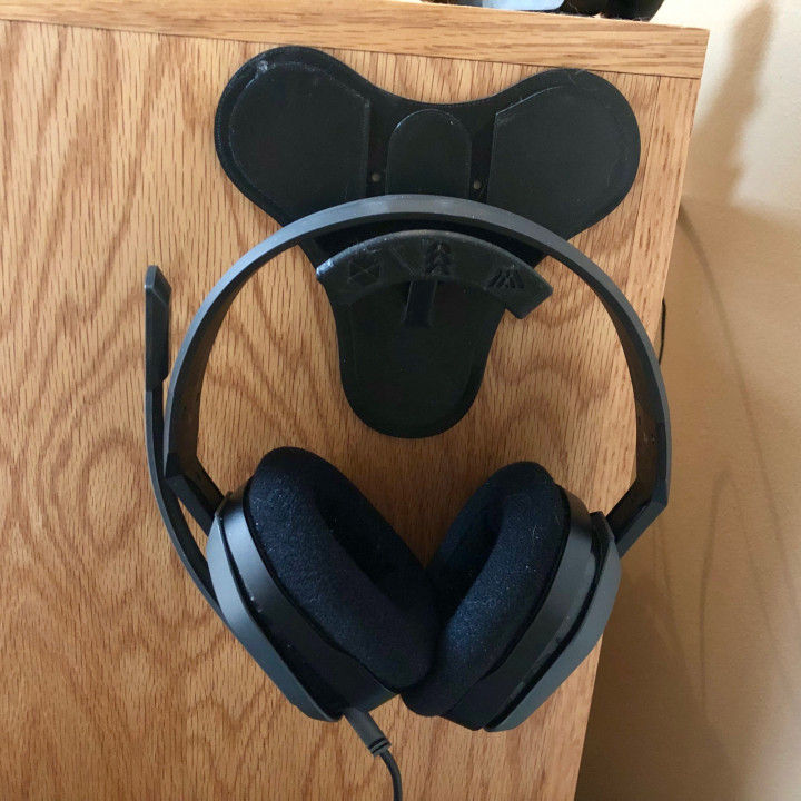 3D Printable Destiny Headphone Holder by Dan Murphy