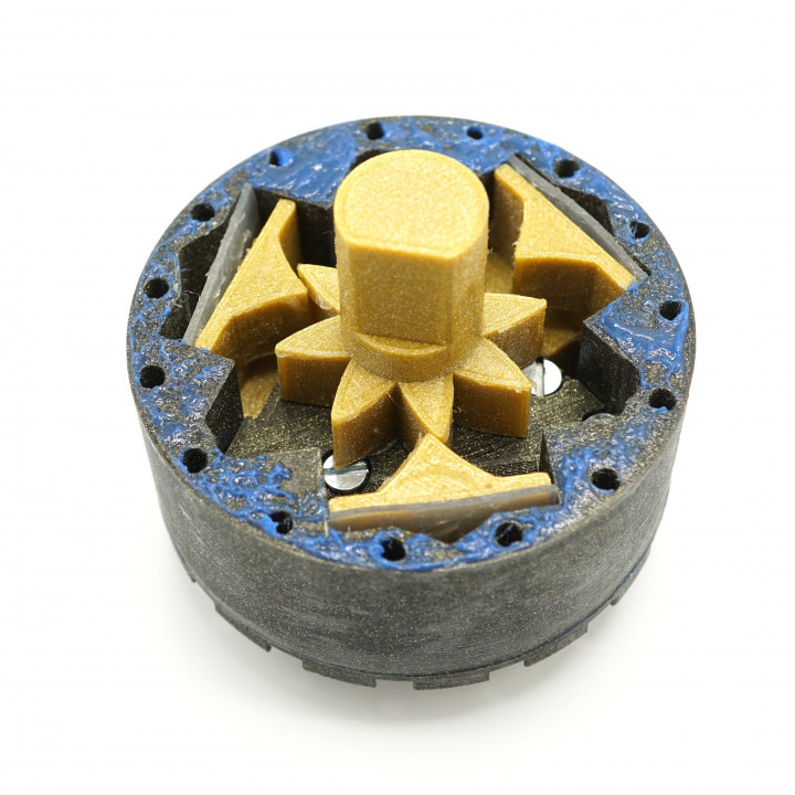 3D Printable R-64 Pneumatic rotational stepper motor by Vincent Groenhuis