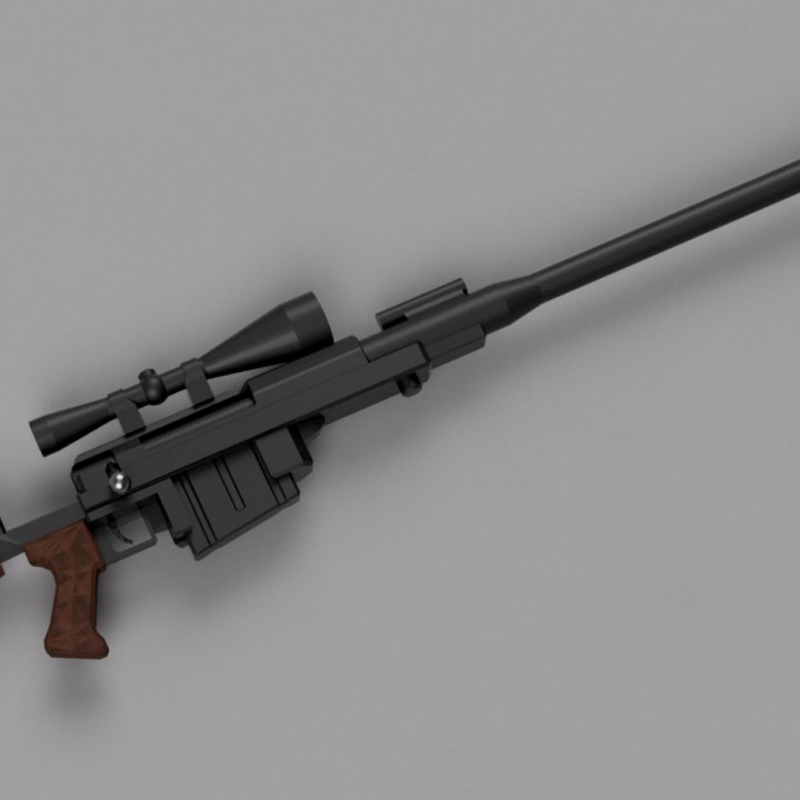 3D Printable Fallout New Vegas Anti-Material Rifle by Josh Tenny
