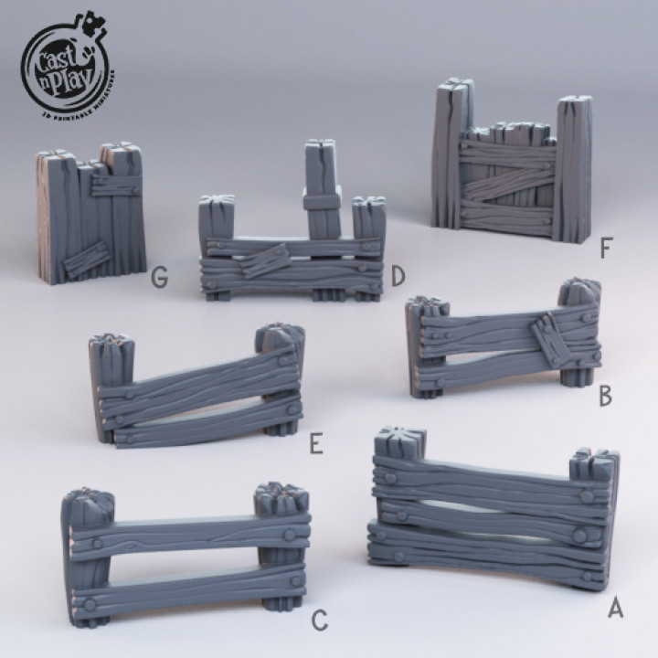 3D Printable Fences (Pre-Supported) by Cast n Play
