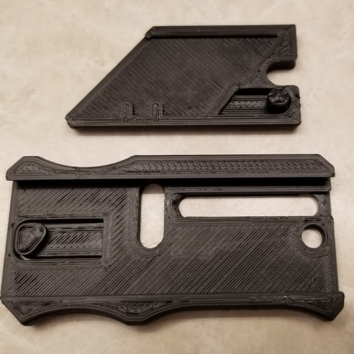 3D Printable Retractable Razor Blade Utility Knife by Chad Wills