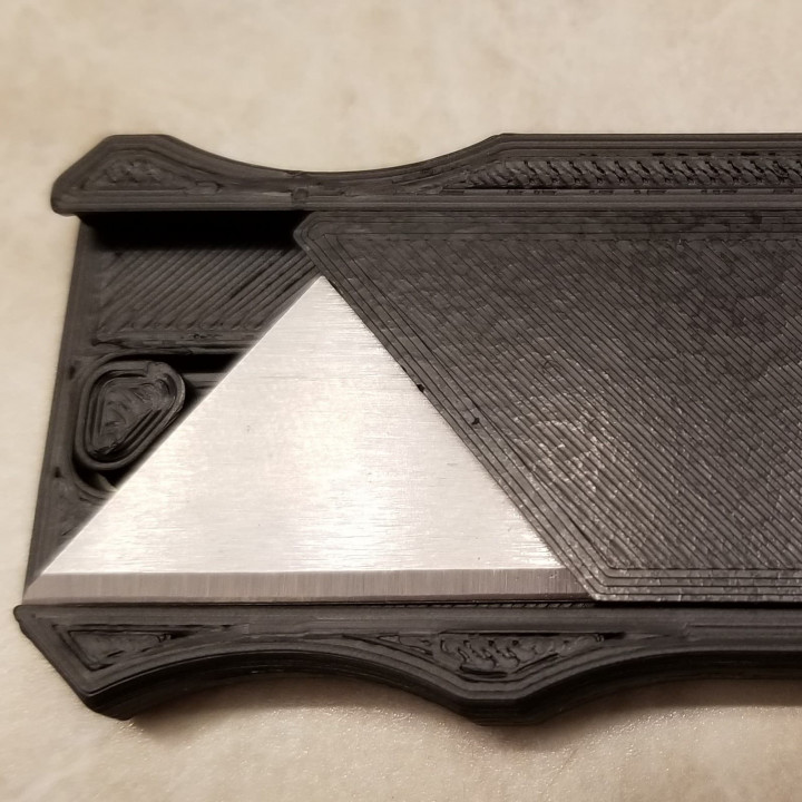 3D Printable Retractable Razor Blade Utility Knife by Chad Wills