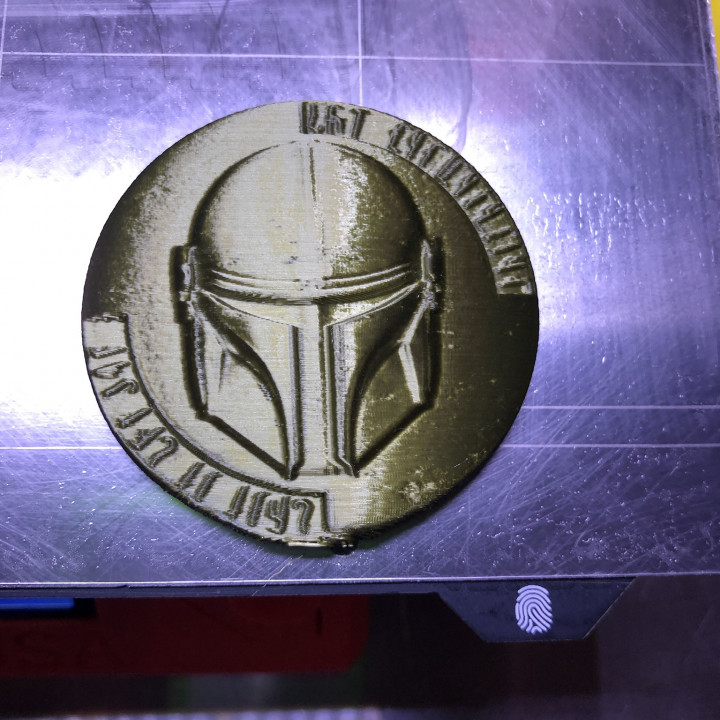 3D Print of The Mandalorian Coin by 3D GeoDon999