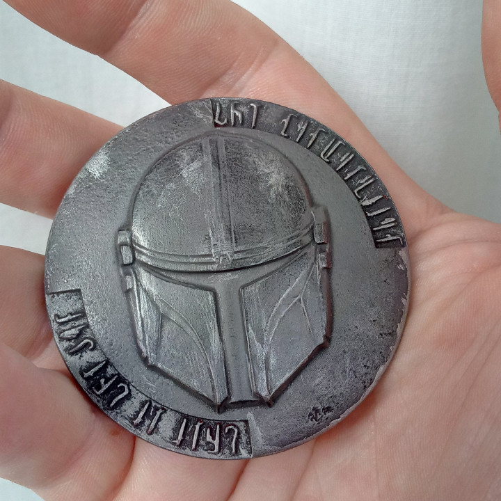 3D Print of The Mandalorian Coin by Bugman_140