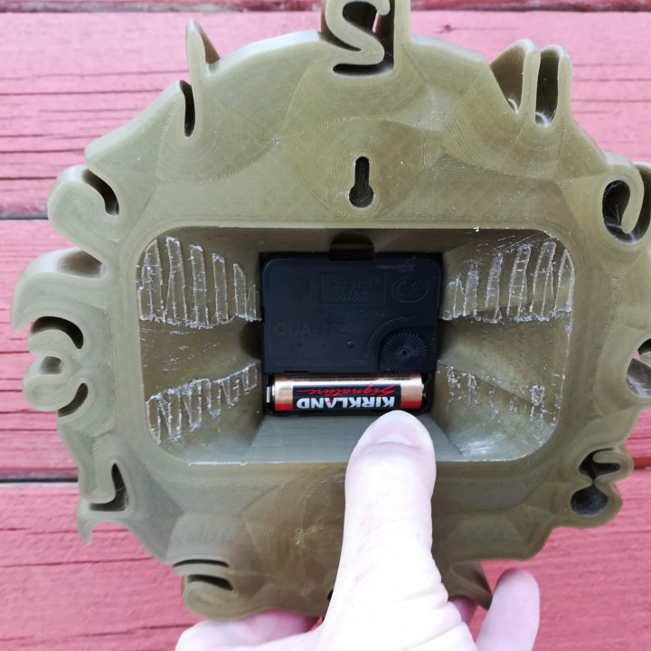 3D Printable Wavy Clock v2 by Dan Keller