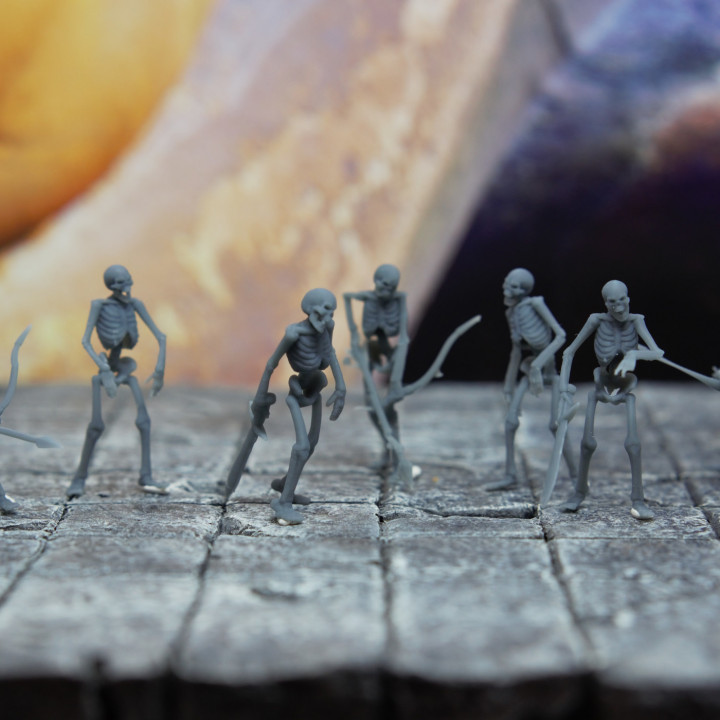 3D Print of Undead Skeleton Swordsmen - Tabletop Miniature by ...